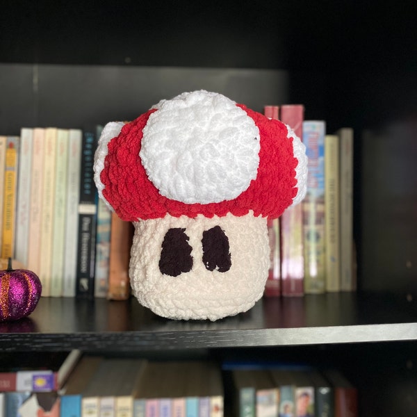 Mario Mushroom Crochet Plushie Pattern | Toadstool Pillow (PDF Pattern ...