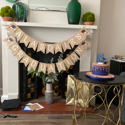 Personalised Graduation Bunting Banner. Graduation Decoration ...