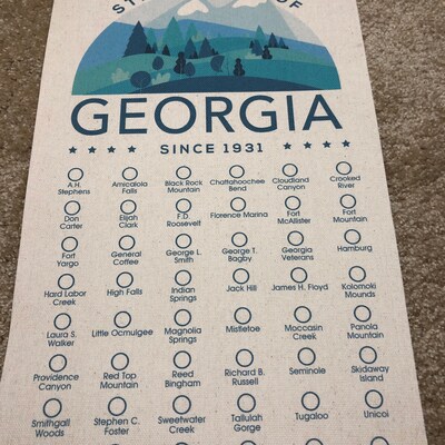 GA State Park Adventure Checklist WITH Pen // Georgia State Park ...