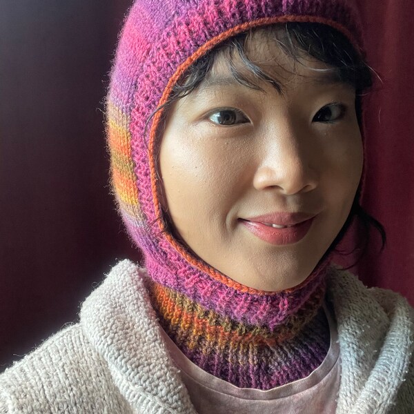 Handknitted Retro Balaclava "the Remnant". Made to Order. Knitted With ...