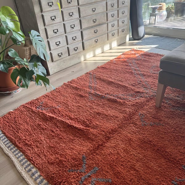 Moroccan Rug Handmade - Moroccan Area Rug - Beni Ourain Rug - Moroccan ...