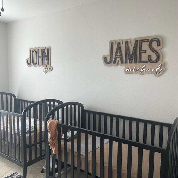 Large Custom Wood Name Sign, Nursery Name Sign, Boho Girl Name Sign ...