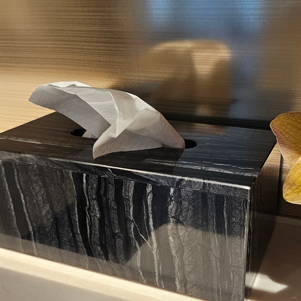 Natural Marble Trinket Box With Gold Cover, Cotton Box , Marble Box ...