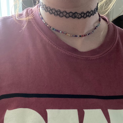 Multicolor Beaded Choker, Vsco, Rainbow, Beach Vibe, Summer, Dainty ...