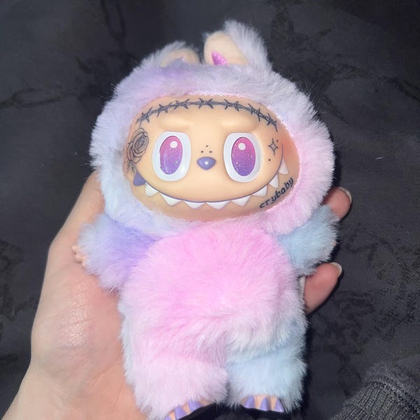Custom Face-tatted Labubu | Tattoos, Iced-out Grills, Painted Eyes ...