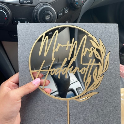 Gold Wedding Cake Topper Wedding Cake Topper Custom Cake - Etsy