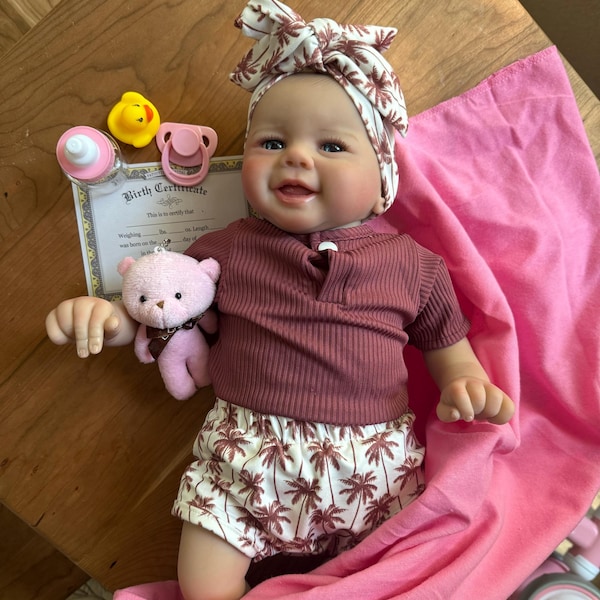 Lifelike Reborn Baby Doll 20” 2 to 8 Pounds Weighted Newborn Baby Girl ...