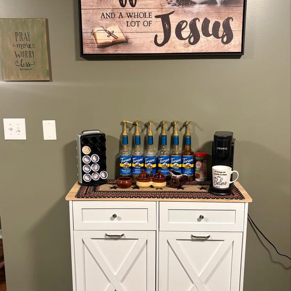 Canvas All I Need Today Coffee & Jesus, Vintage Coffee God Wall Art ...