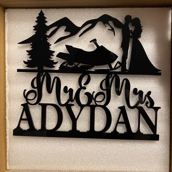Snowmobile Wedding Cake Topper,snow Mobile Cake Topper,snowmobiles ...