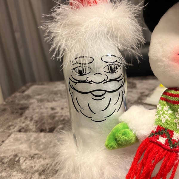 Santa Face 1 Decal | Santa Face Vinyl | Glass Block Decal | Vinyl Glass ...