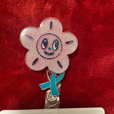 Kawaii Badge Reel Cute Badge Clip for Women, Bling Badge ID Holder for ...