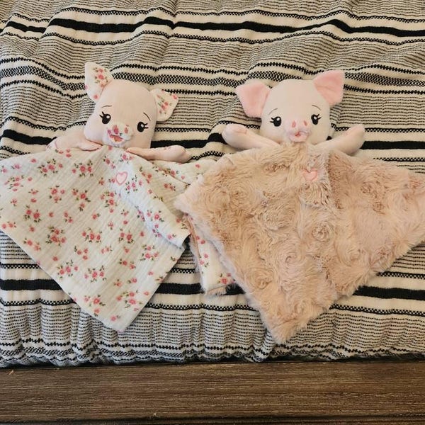 Highland Cow Lovey Blanket Sensory Toy Embroidery Design Digital ...