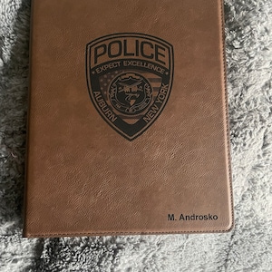 Personalized Portfolio for Police, Law Enforcement Padfolio With Badge ...
