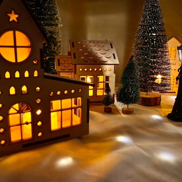 Physical Product!!! Set of 10 Christmas Village Houses, Christmas ...