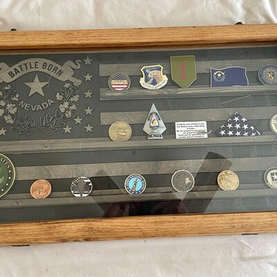 XL Texas Flag Challenge Coin Display Case w/ Free Personalization - Etsy