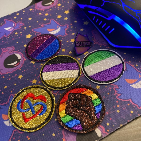 LGBT Gay Pride Round Scout Glitter Sew or Iron on Embroidery Patches - Etsy