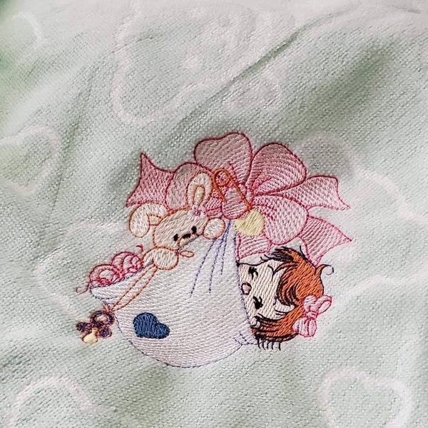 Baby Girl Embroidery Design, Newborn Embroidery Design Machine, Cute ...