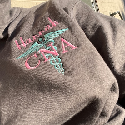 CNA Sweatshirt Certified Nursing Assistant Nurse Sweatshirt Caduceus ...
