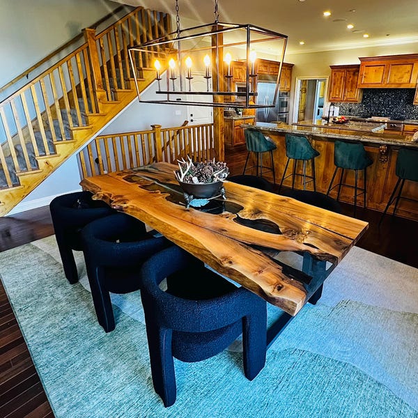 Unique Walnut Epoxy Coffee Table, Side Table,ready TO Shipping,round ...