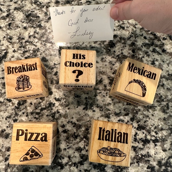 Dinner Dice - Custom Food Dice - Funny Gag Gift for Couples, Families ...