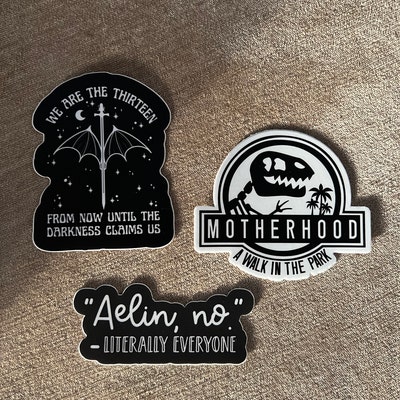 Aelin, No Waterproof Sticker Bookish Sticker TOG Sticker Booktok Merch ...
