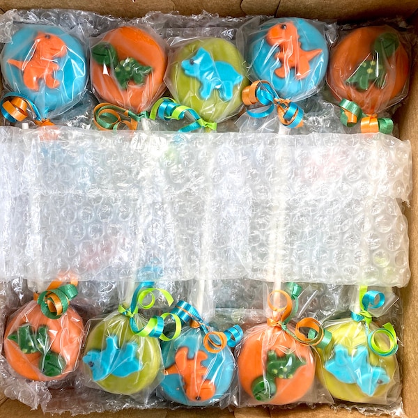 Dinosaur Oreo Cookie Pops - Chocolate Covered, Kids Birthday Party ...