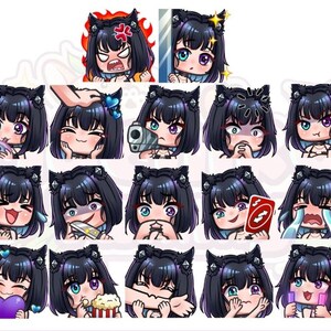 Custom Chibi Cute Animated Vtuber Logo for Your Vtuber, Animated Logo ...