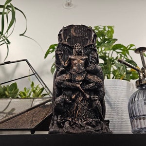 Skadi God Viking Wood Carved Skade Statue Skathi God Altar - Etsy