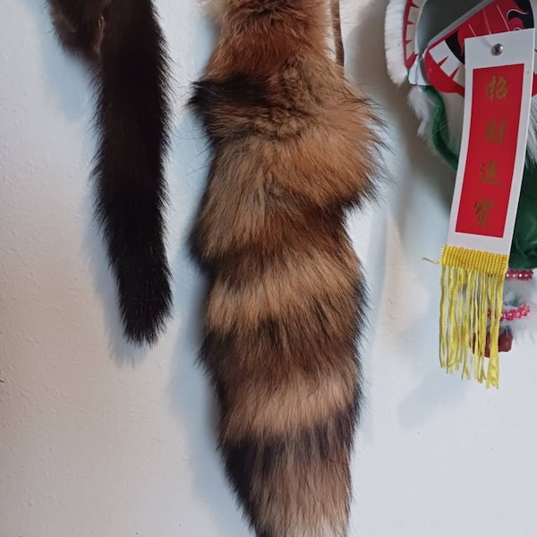 Red Fox Tails With Keychain Option - Etsy