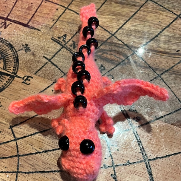 Beaded Fidget Dragon Crochet Pattern | Crochet Fidget Toy | Fidget ...