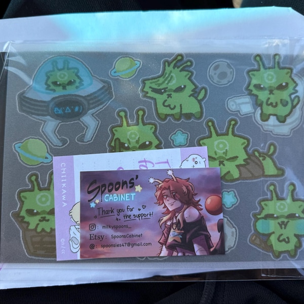 Glorp Alien Cat Stickers!! - Etsy