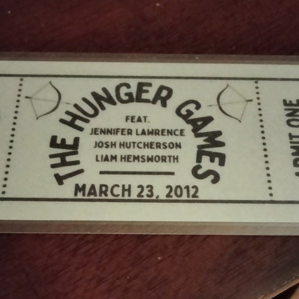 Hunger Games Inspired Ticket Bookmarks | Love Quotes - Etsy