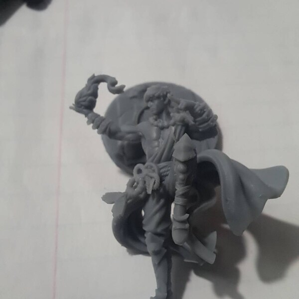 Dwarf Wizard Mage With Staff Miniature for D&D, Pathfinder and Other ...