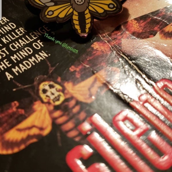 Deaths Head Moth Enamel Pin - Hard Enamel Pin Moth Pin Spooky Enamel ...