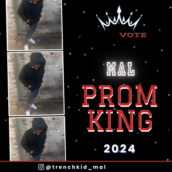 Vote for Prom King Flyer, Prom Send off Flyer, Prom Invitation Flyer ...