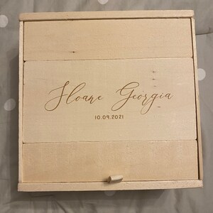 LARGE SIZE Baby Girl Keepsake Box // Personalized Box Wood - Etsy
