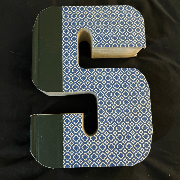 Custom Cut Book Letters: Vintage Monogram Decor (7.5 X 5.5 Inches) - Etsy