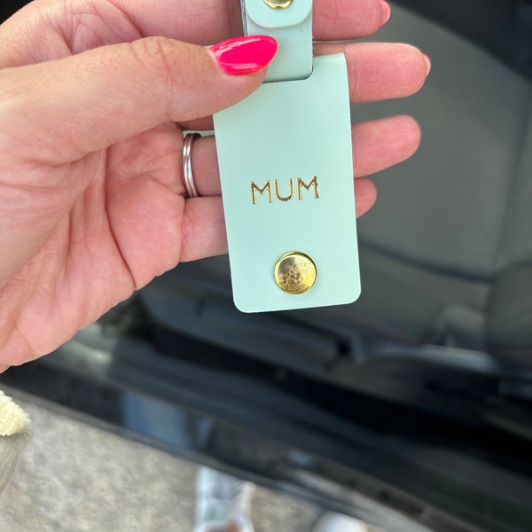 Personalised Mummy Photo Keyring / Vegan Leather Photo Keychain ...