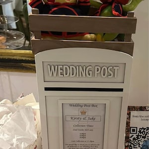 Large Lockable White Wedding Card Post Box Fully Assembled Wedding Card ...