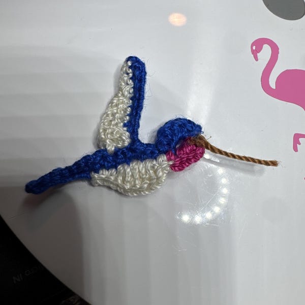 Hummingbird Applique - Crochet PATTERN PDF - Bird, Garden - Jayda ...