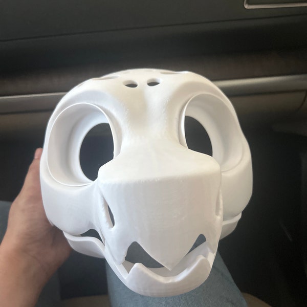V2 Wickerbeast 3D Printed Fursuit Head Base With Articulating Jaw and ...