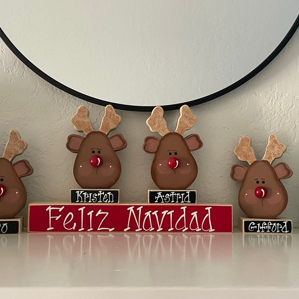 Christmas Tiered Tray Decor Individual Block Pieces Holiday Tiered Tray ...