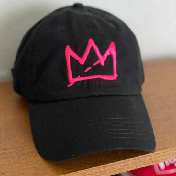 Basquiat Crown Hat Embroidered Baseball Dad Cap - Etsy