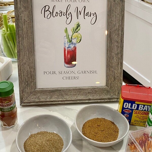 Bloody Mary Bar Sign - Build Your Own Bloody Mary - Make Your Own ...