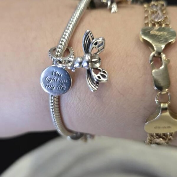 Glow in the Dark Firefly Dangle Charm Fit Bracelet Necklace Pendant ...