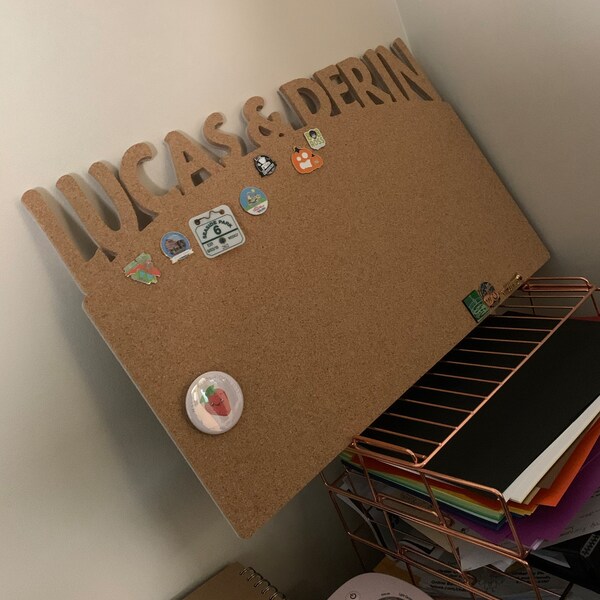 Personalized Cork Board With Name, Cork Board Letters, Personalized ...