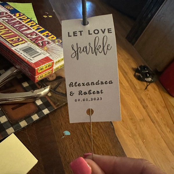 Printable Sparkler Tag Template Download, Sparkler Send Off, Modern ...