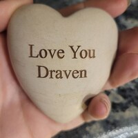 Natural Hand-carved Heart Stone Paper Weight Wedding Favors Anniversary ...