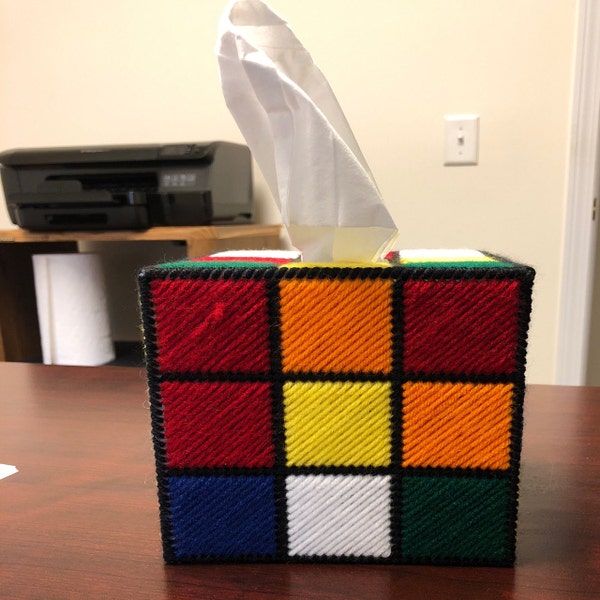 Rubiks Cube Tissue Box - Etsy