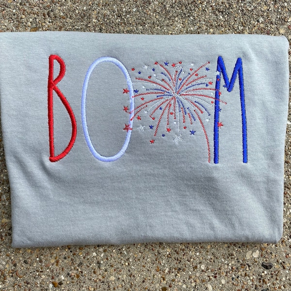 Fourth of July Firework Embroidery Design, Fourth of July Machine ...